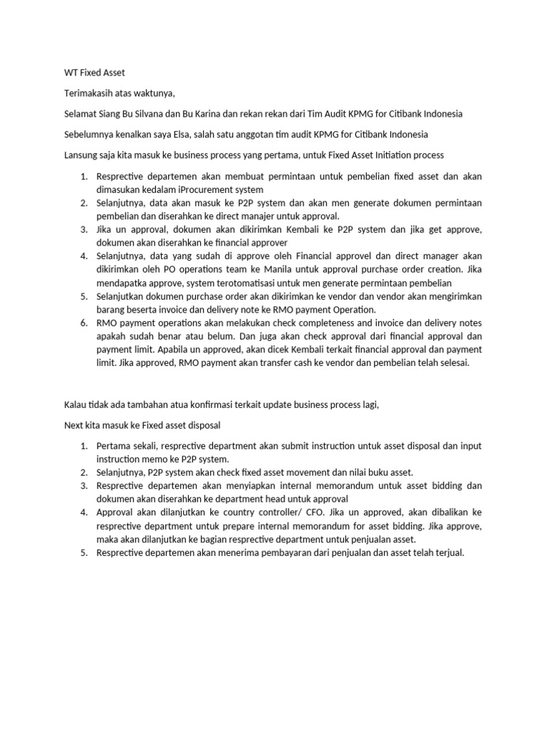 WT Fixed Asset | PDF