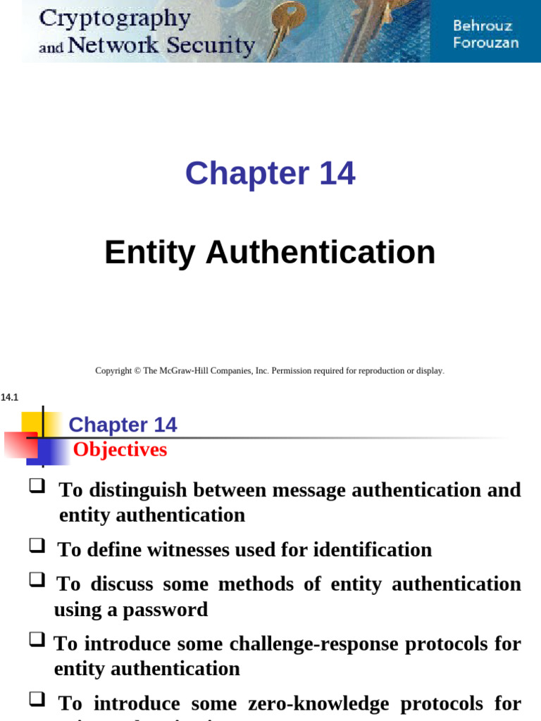 Chapter 14.entity Authentication | PDF | Authentication | Password