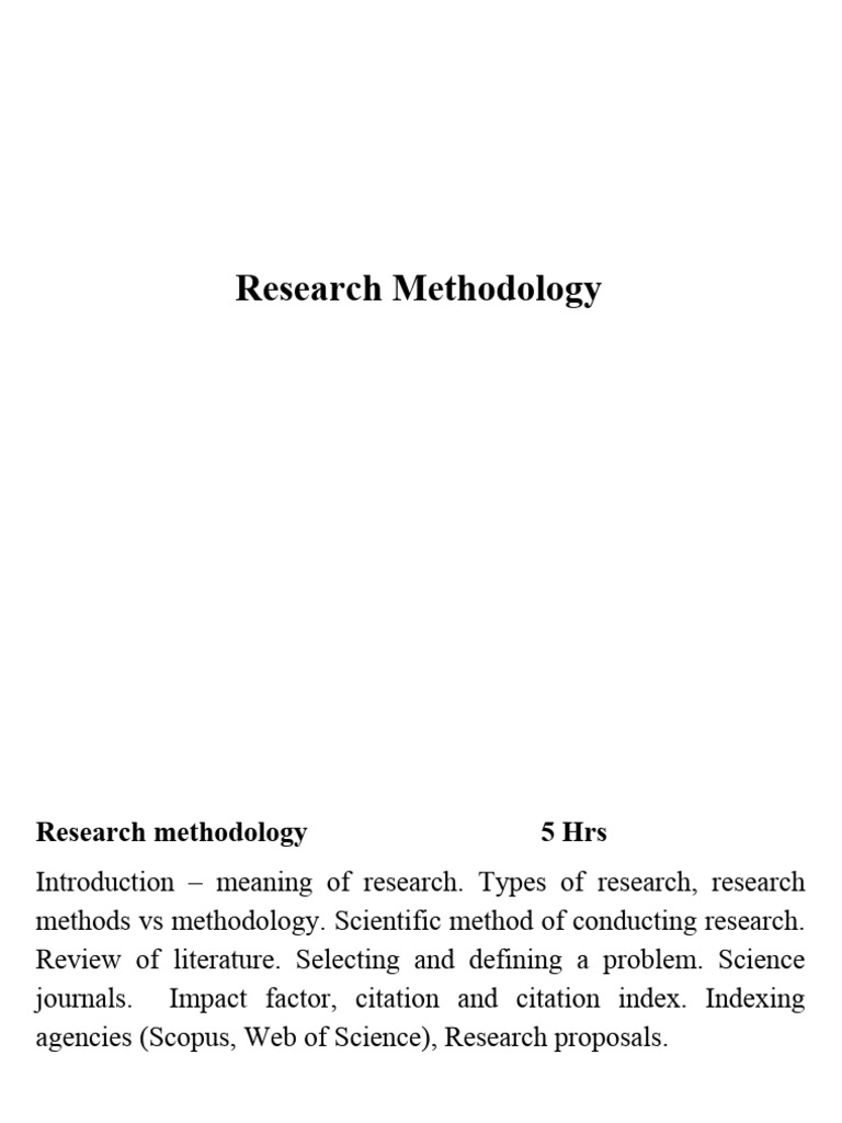 Understanding Research Methodology Basics | PDF | Methodology ...