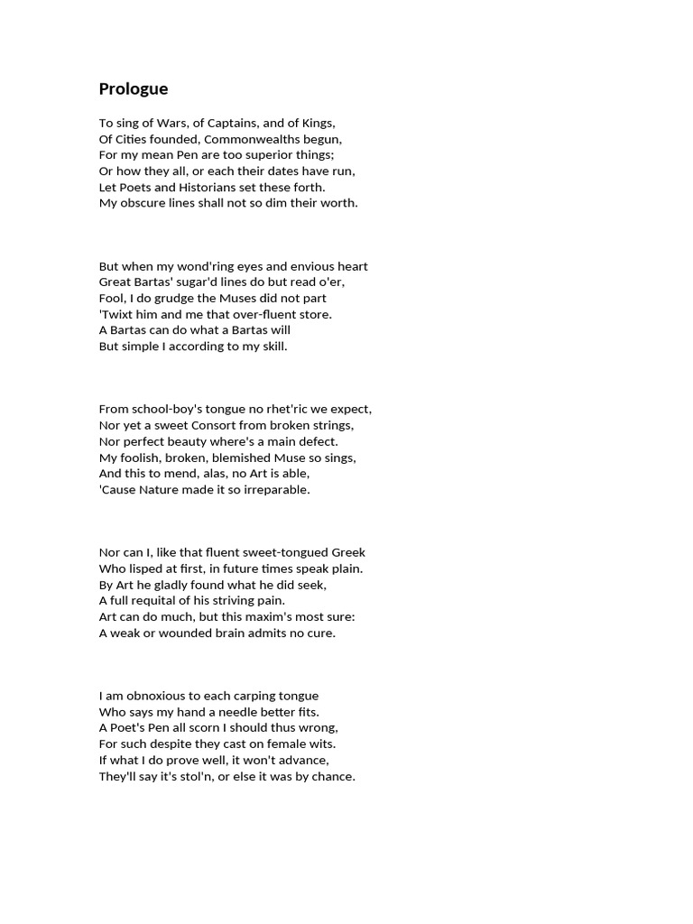 Anne Bradstreet Poems | PDF