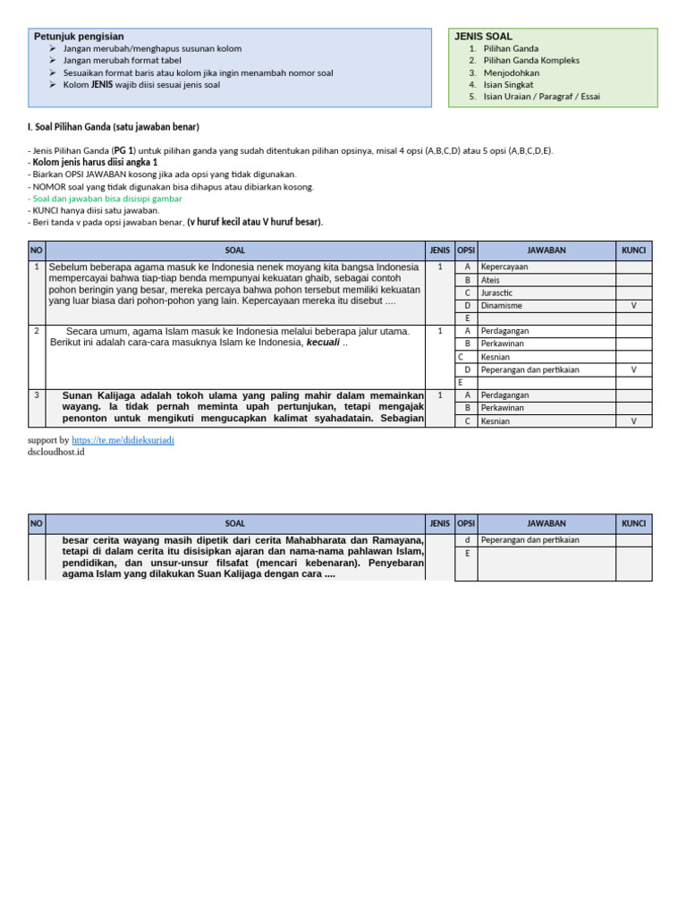 Soal PTS Ski Kelas 9 | PDF