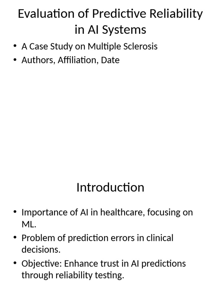 AI Predictive Reliability Presentation | PDF | Artificial Intelligence ...