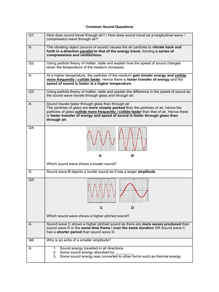 Common Sound Questions | PDF