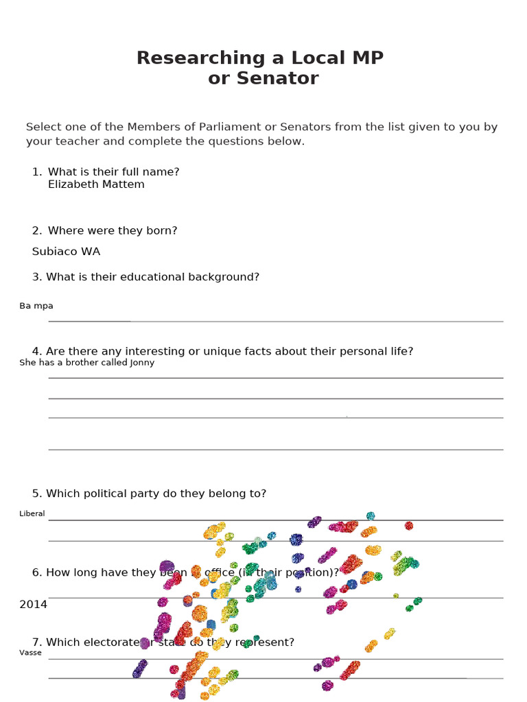 Researching A Local MP or Senator | PDF | Politics | Social Science