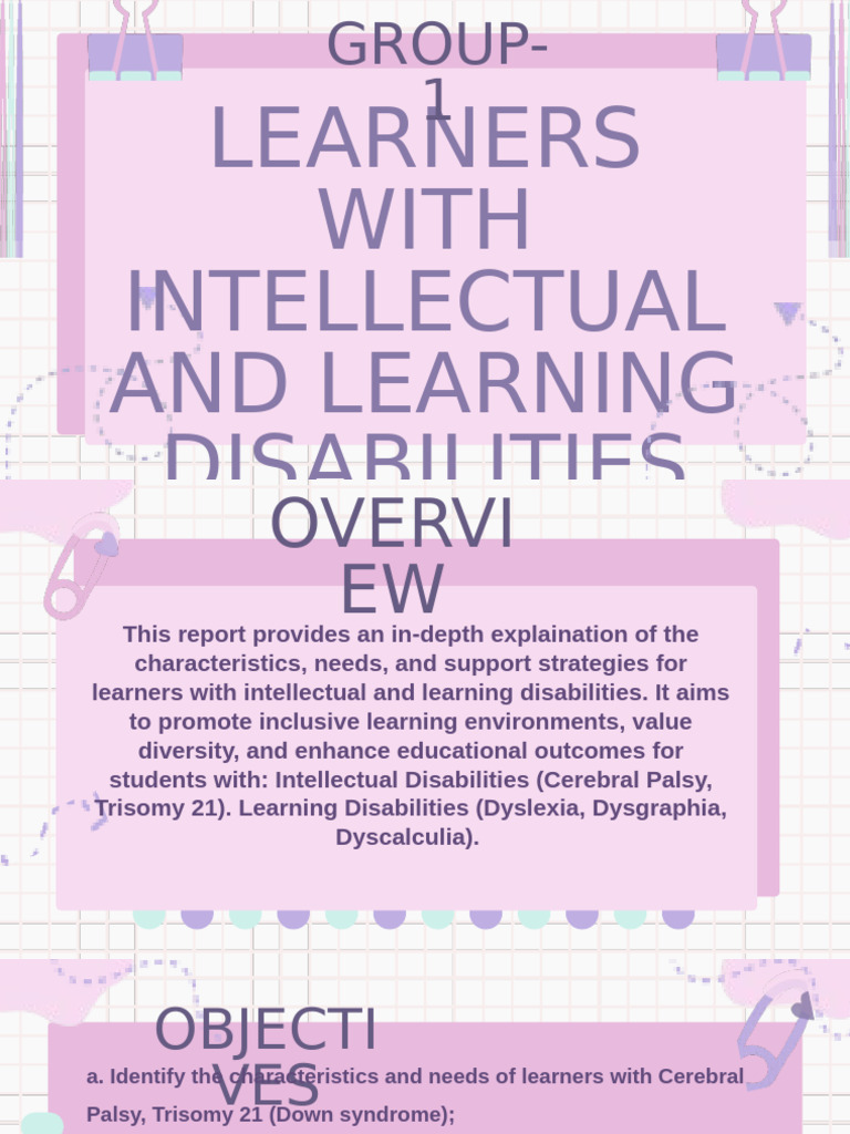 Learners With Intellectual Disabilities | PDF | Dyslexia | Cerebral Palsy