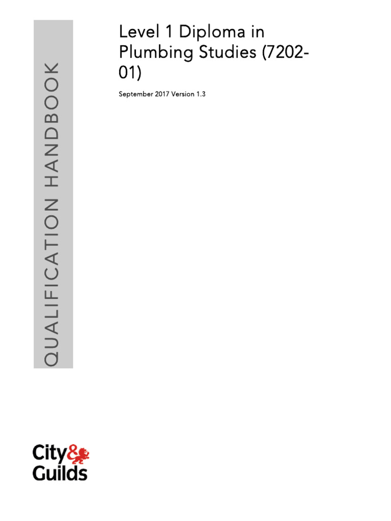 City & Guilds Level 1 Plumbing Diploma | PDF | Occupational Safety And ...