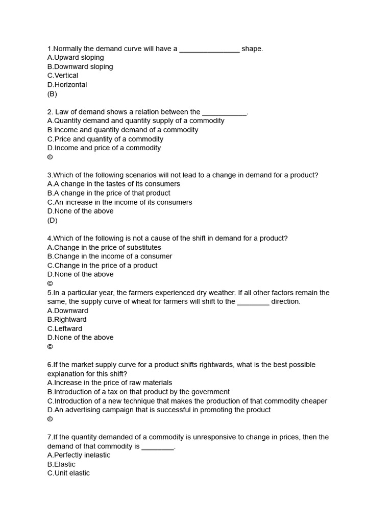 PRETEST ECONOMICS | PDF | Demand | Elasticity (Economics)
