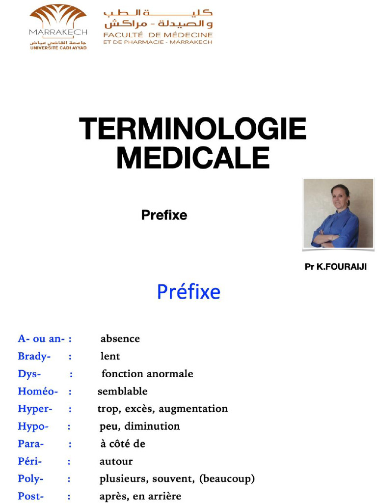 TERMINOLOGIE MEDICALE - Préfixe | PDF