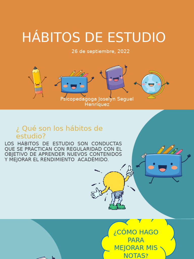 Hábitos de Estudio Alumnos | PDF | Relaciones personales, crianza y ...