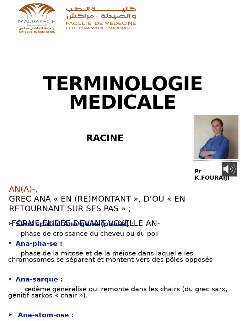 TERMINOLOGIE MEDICALE-Racine | PDF | Glucose | Thrombocyte