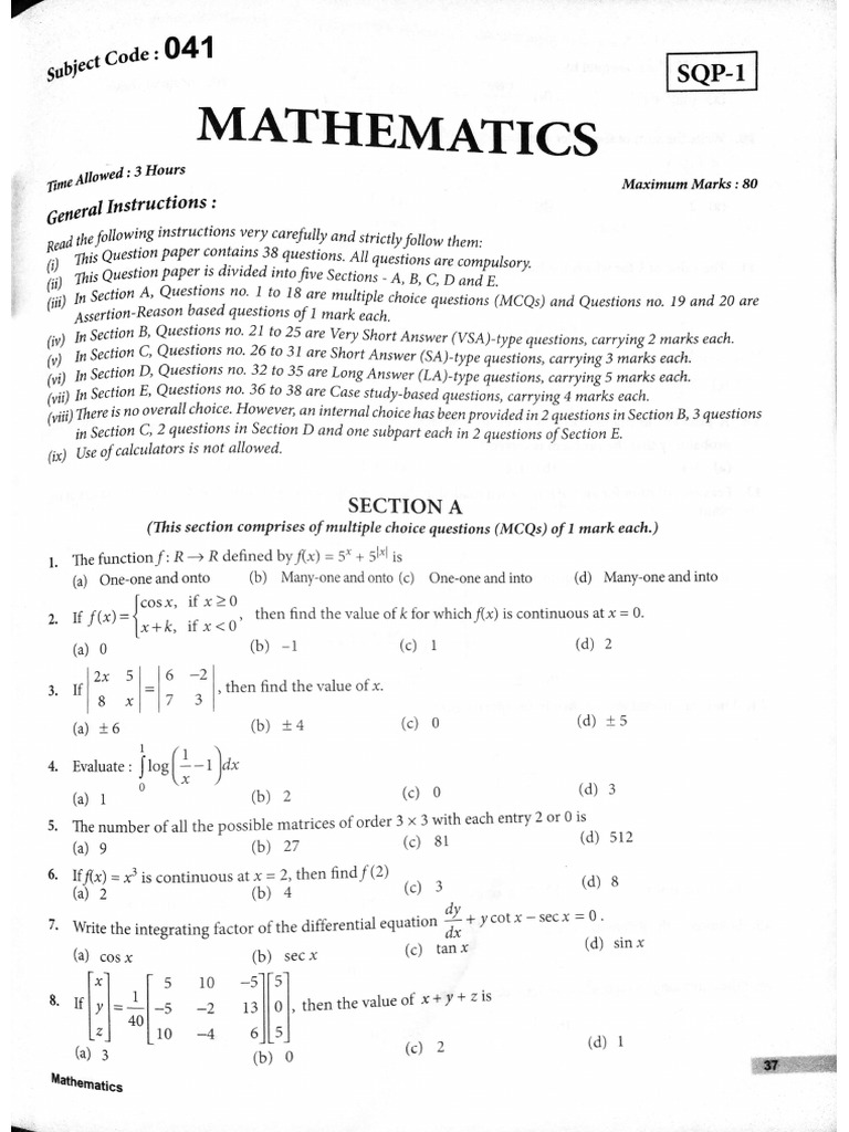 Maths SP-10 | PDF