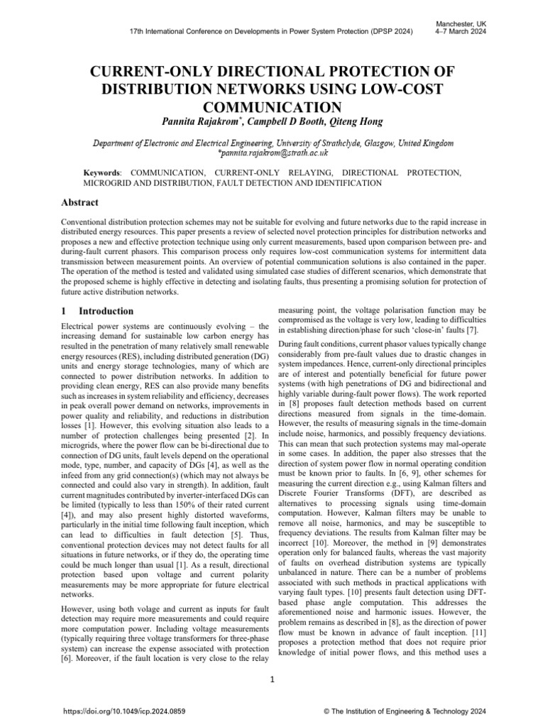 Novel Fault Detection Method for Power Systems | PDF