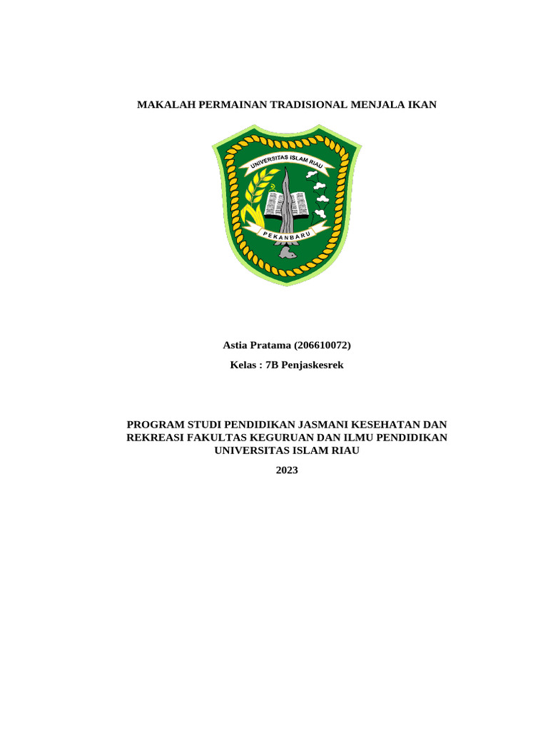 Tugas dan Aturan Permainan Menjala Ikan | PDF