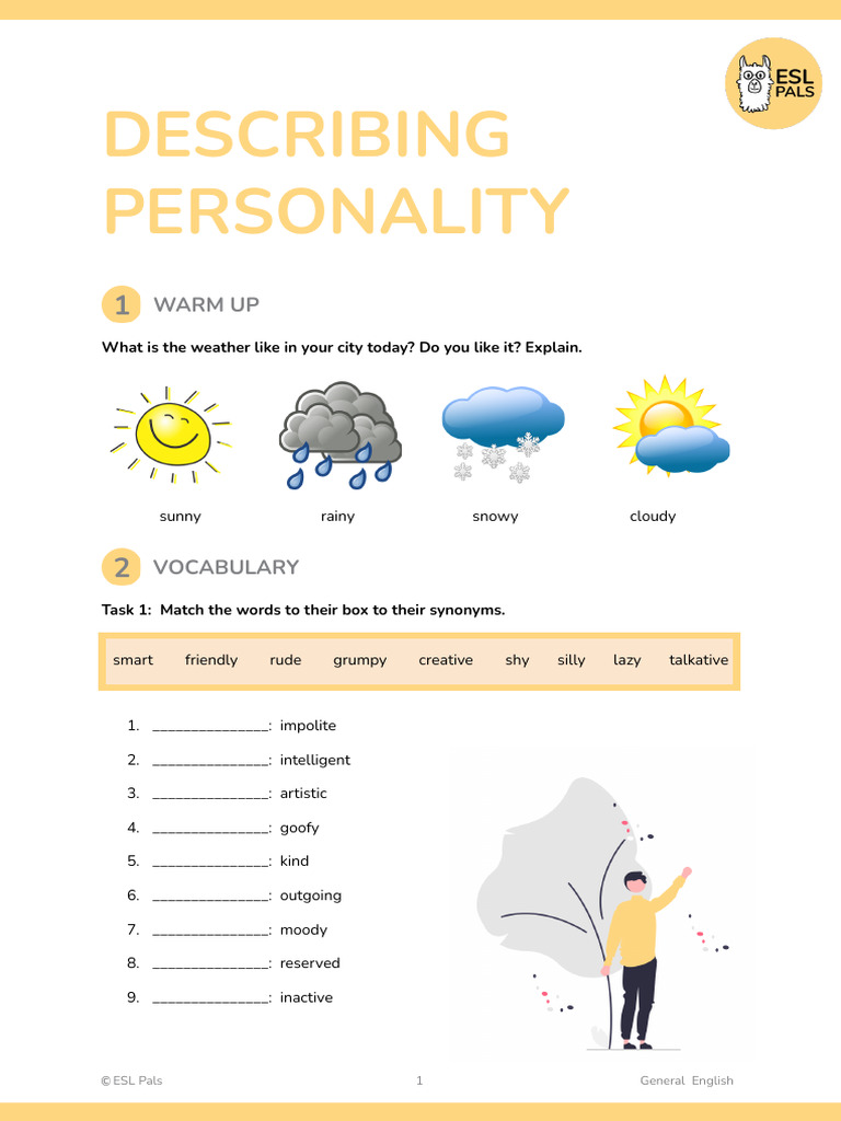 Describing Personality for ESL Learners | PDF
