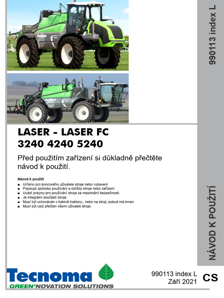 Navod Tecnoma Laser 3240 4240 5240 | PDF