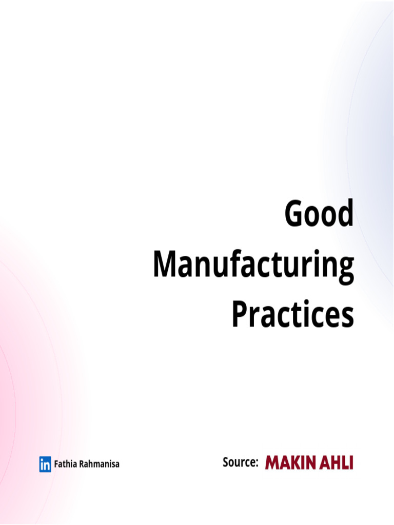 GMP Guidelines for Food Safety | PDF | Hygiene