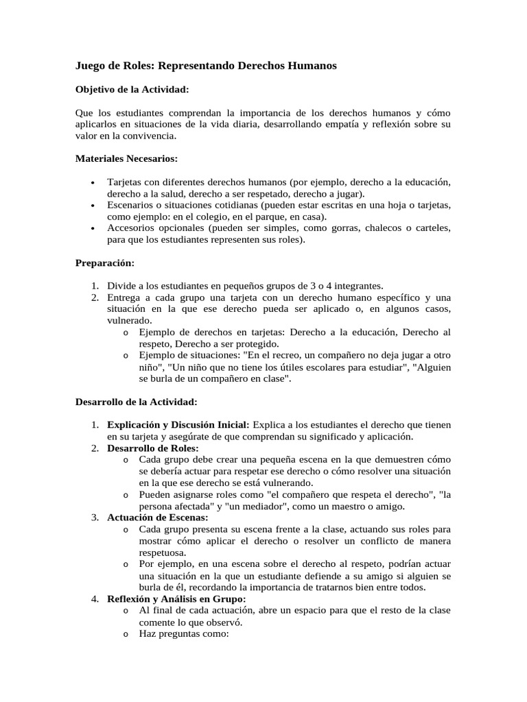 Juego de Roles | PDF