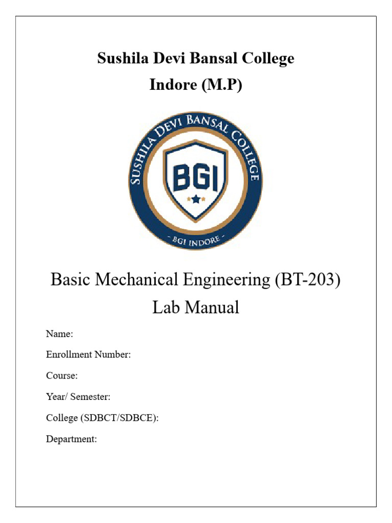 BT-203 Front Page | PDF