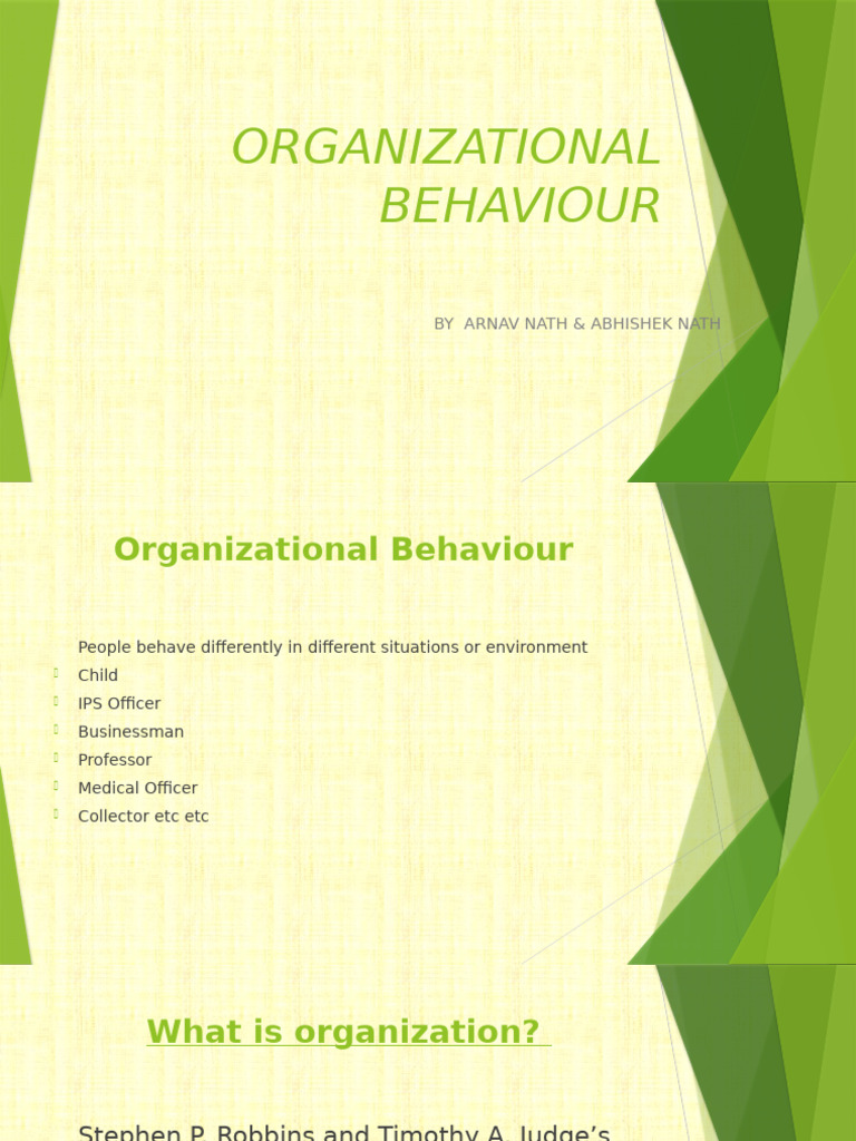 Ob PPT Unit 1 | PDF | Organizational Behavior | Motivation