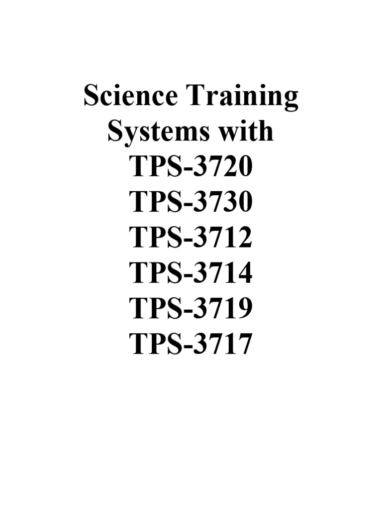 Science Training System - TPS 3720-3717 | PDF | Electrical Resistance ...