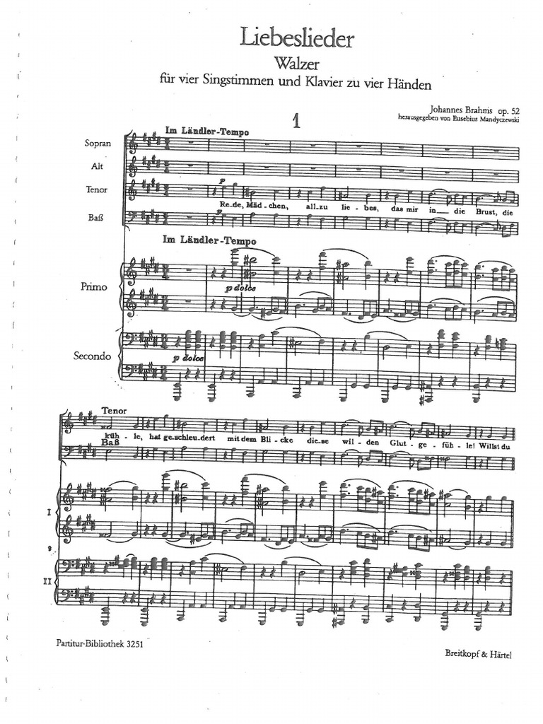Brahms, Liebeslieder-Walzer KA | PDF