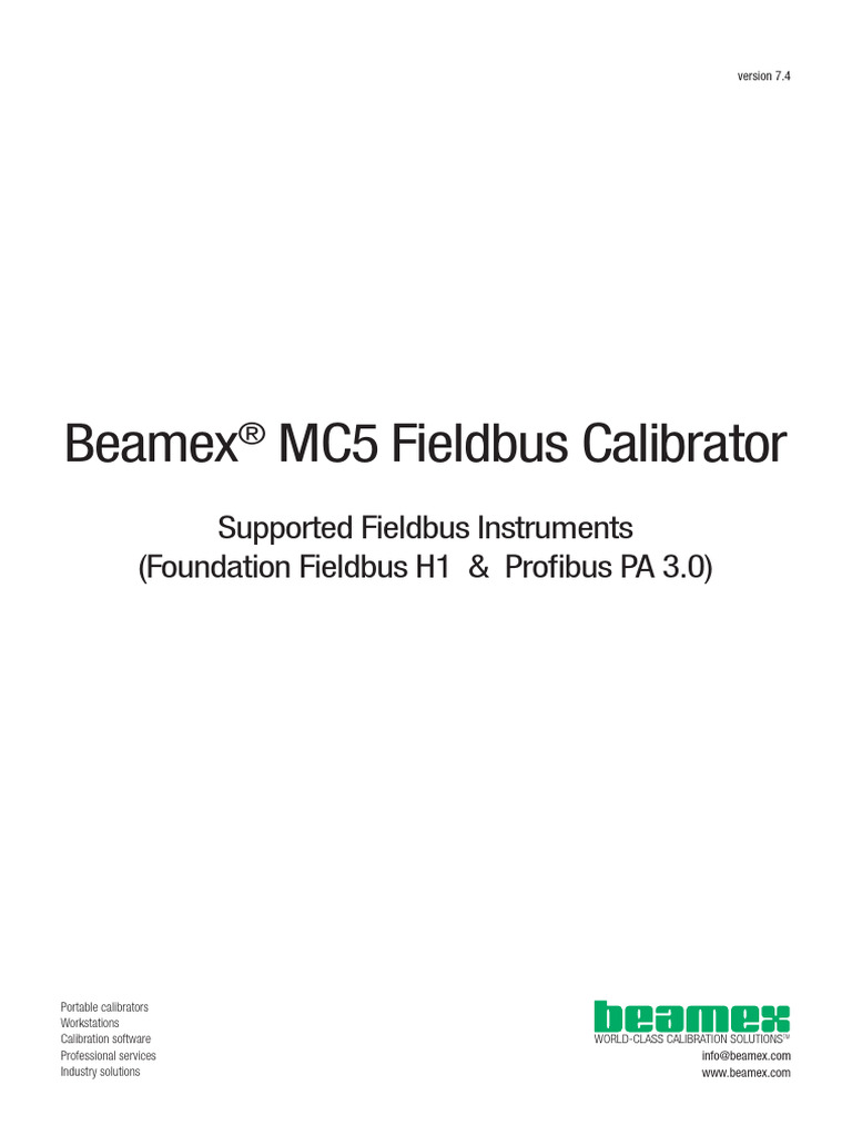 MC5 Supported Fieldbus Instruments v7-4, ENG | PDF | Control ...