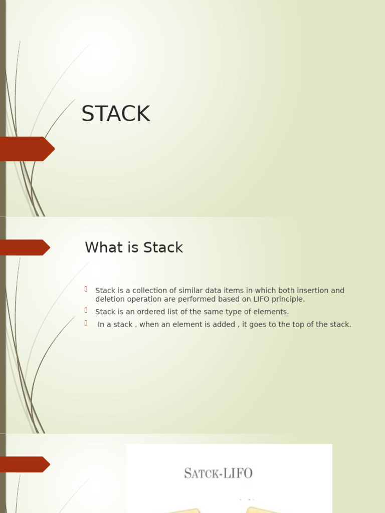 STACK | PDF | Computer Programming | Algorithms And Data Structures