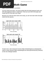 Peppered Moths Natural Selection Game | PDF