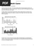 Peppered Moths Natural Selection Game | PDF