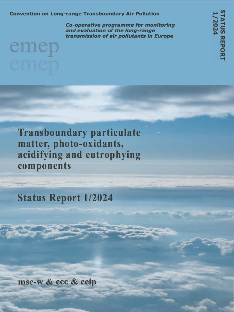 EMEP Status Report 1 2024 | PDF | Air Pollution | Particulates