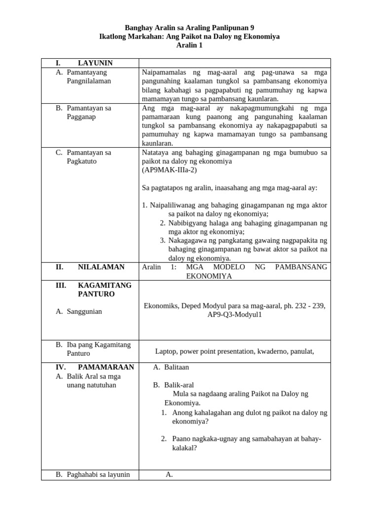 AP9 3Q Aralin 1 2 | PDF