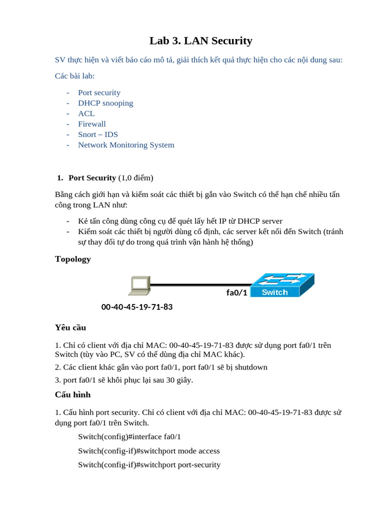Lab3-LAN Security - BC | PDF