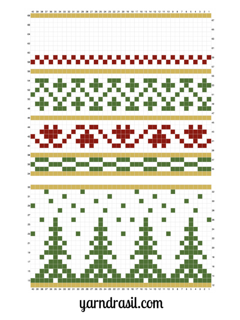 Tree Stocking Chart by Yarndrasil | PDF