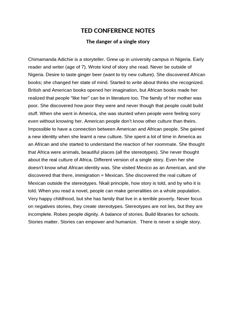 TED Conference Notes | PDF