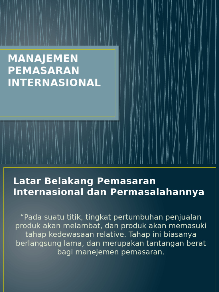 Bab. Ix Manajemen Pemasaran Internasional | PDF