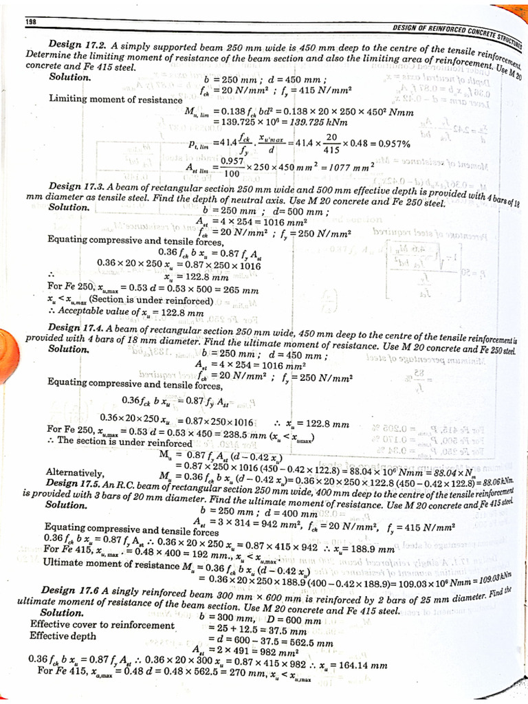 Design of Beam - Numericals | PDF