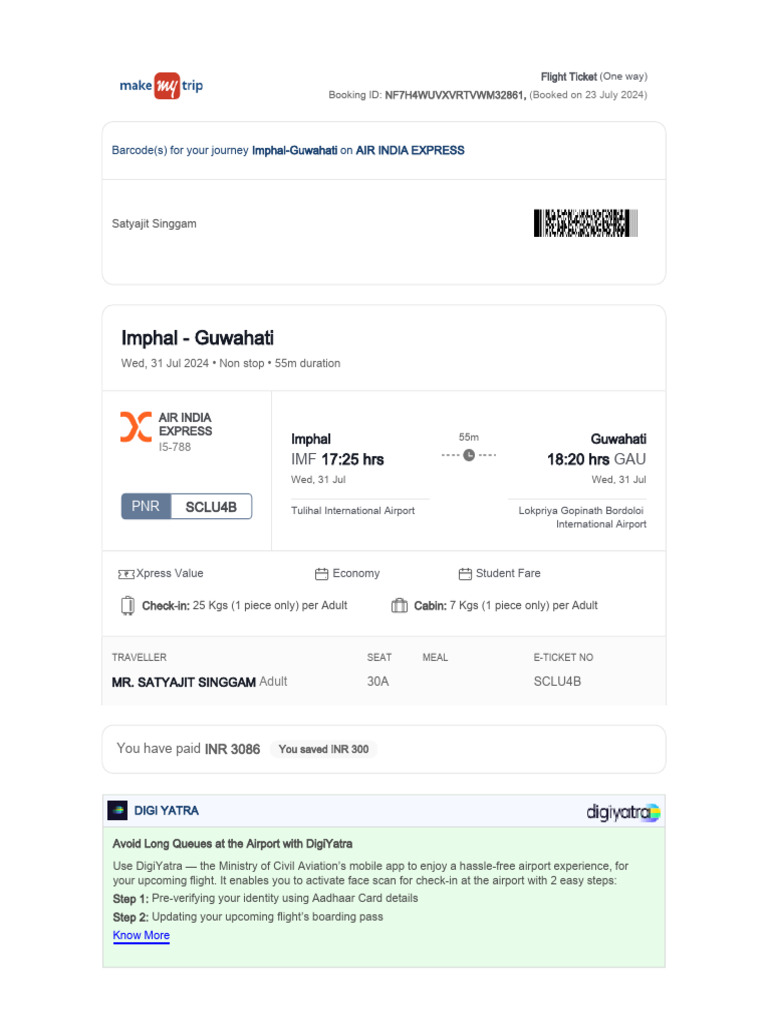 Flight | PDF | Identity Document | Aviation