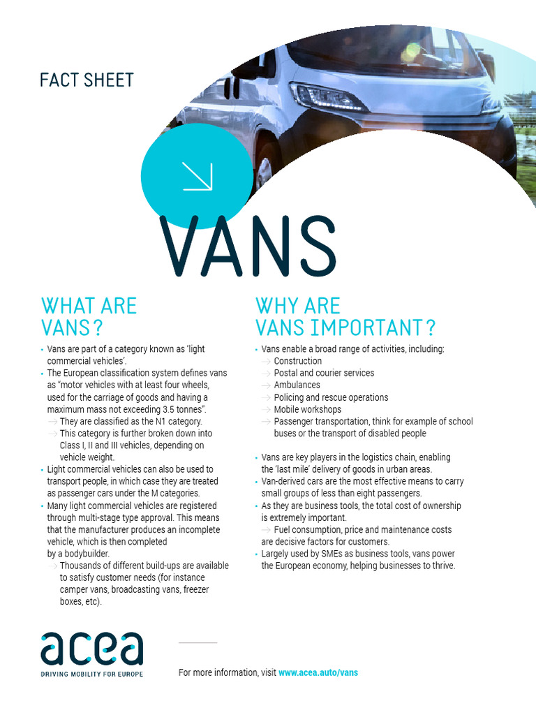 Importance and Role of Vans in EU | PDF | Van | Transport