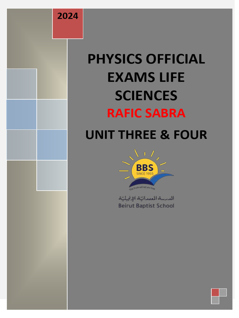 Official Exams - Life Sciences-Unit Three & Four - 2024 - New | PDF ...