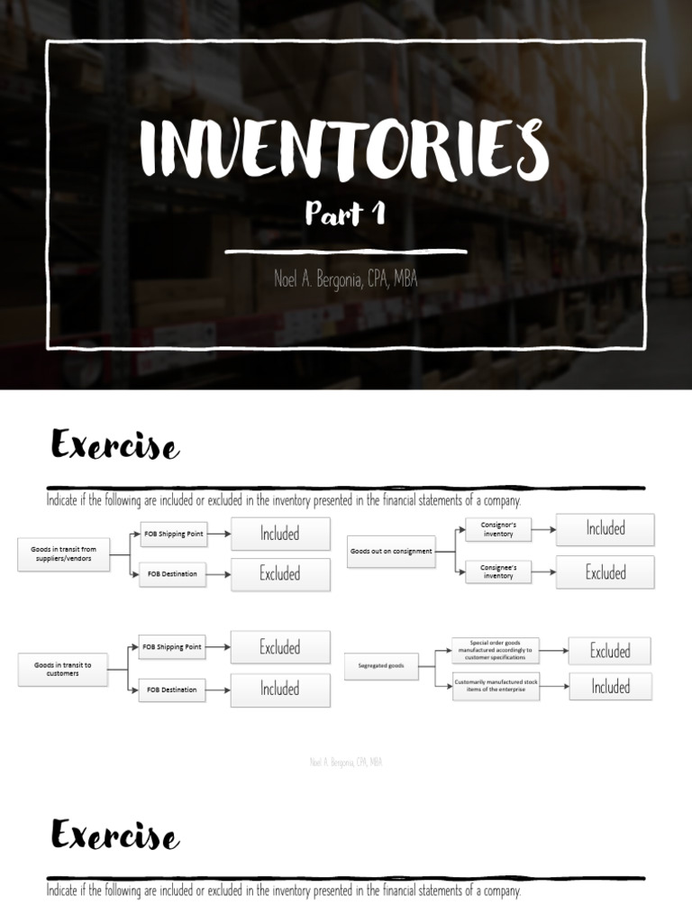 Inventories - Problems and Answers (Prob 1 To 11) | PDF | Cost Of Goods ...