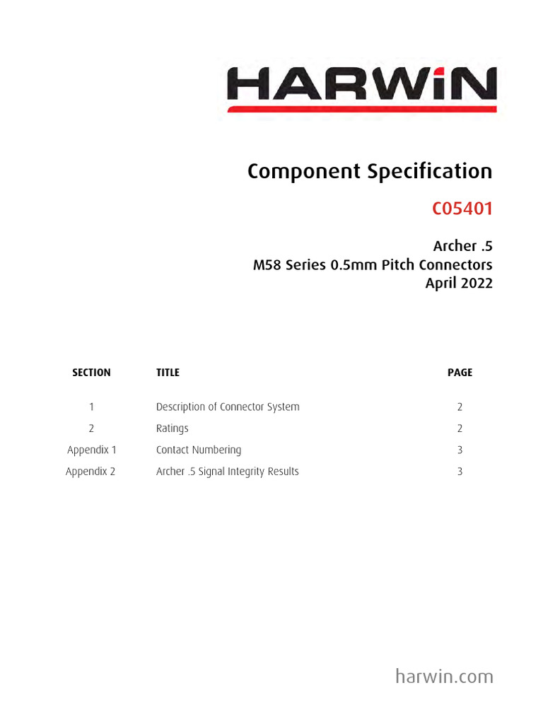 Harwin Archer Schem Connect Diagram | PDF | Electrical Connector ...