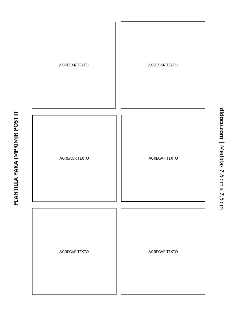 Plantillas Post It | PDF | Juegos y actividades | Arte