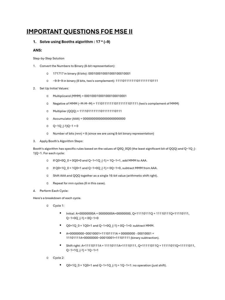 Important Questions Foe Mse Ii | PDF | Cpu Cache | Input/Output