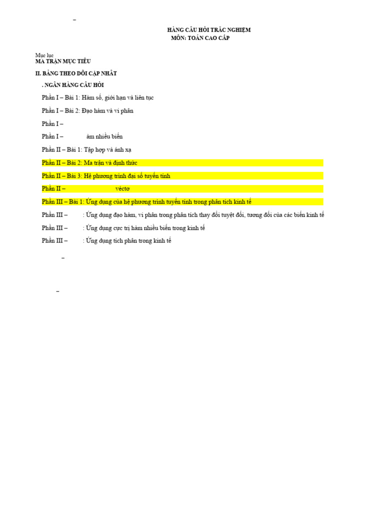 Ôn tập TCC1 | PDF