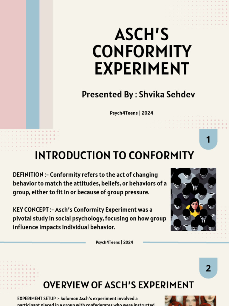 Asch's Conformity Experiment - Shvika - 20240915 - 204105 - 0000 | PDF ...