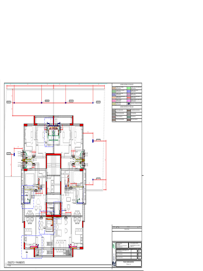 23001-HID-06 - R00-Esgoto 1° Pvto - Projeto Hidrossanitário Prédio | PDF | Geociências
