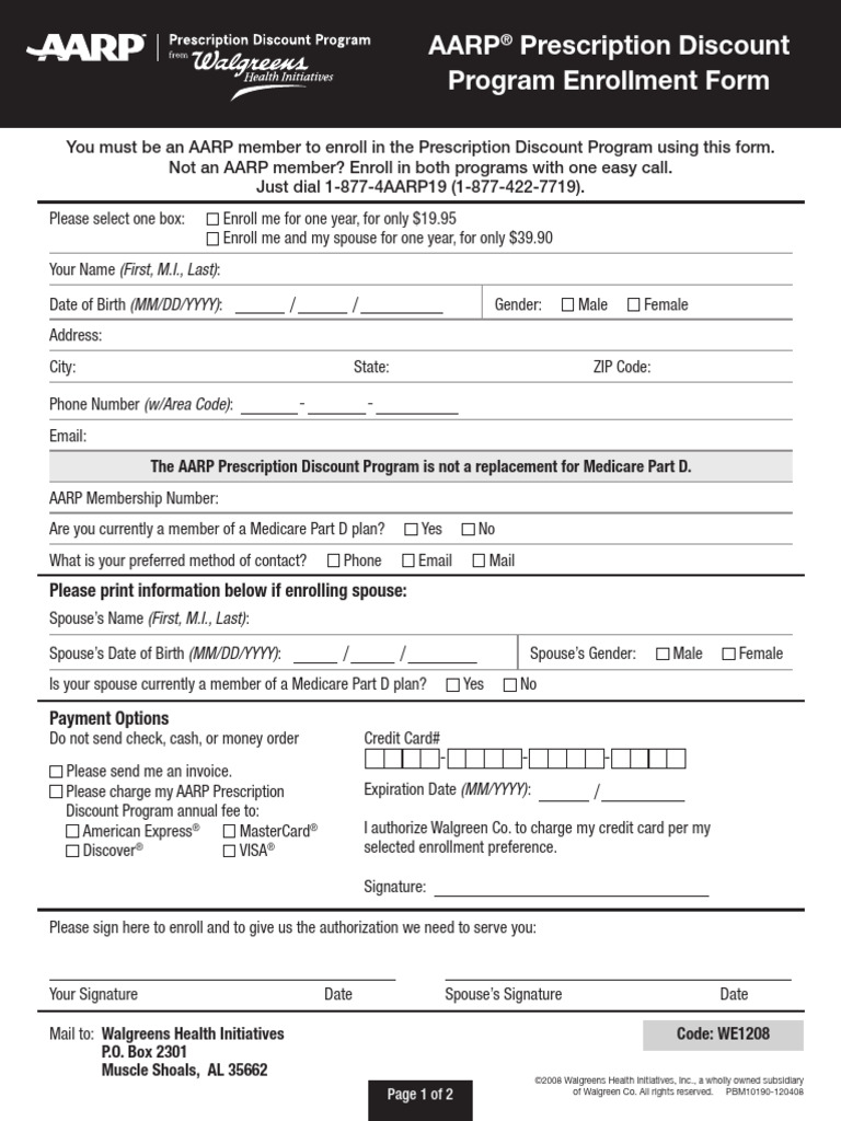 AARP Mail Reg 1208 | PDF | Aarp | Medical Prescription