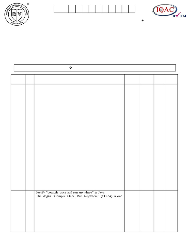Scheme - Updated - CIE 1-QP BCS306A SET2 | PDF | Class (Computer ...