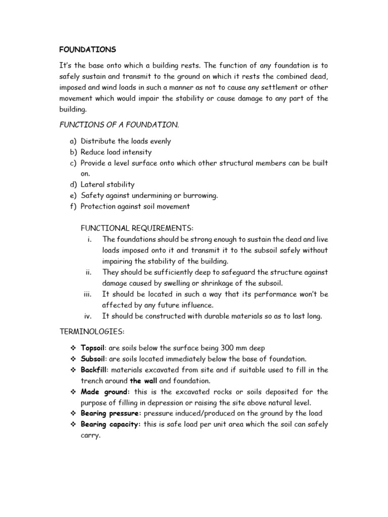 Introduction To Foundations | PDF | Deep Foundation | Foundation (Engineering)