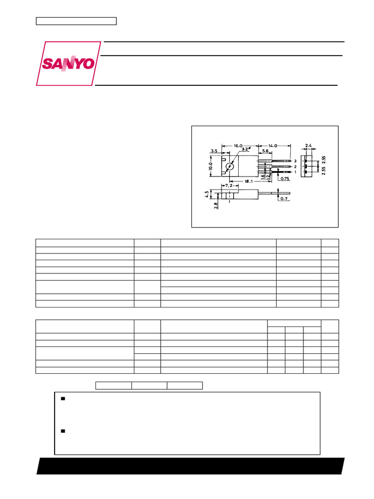 5V Power Switch Transistor B1135-Sanyo | PDF | Bipolar Junction ...